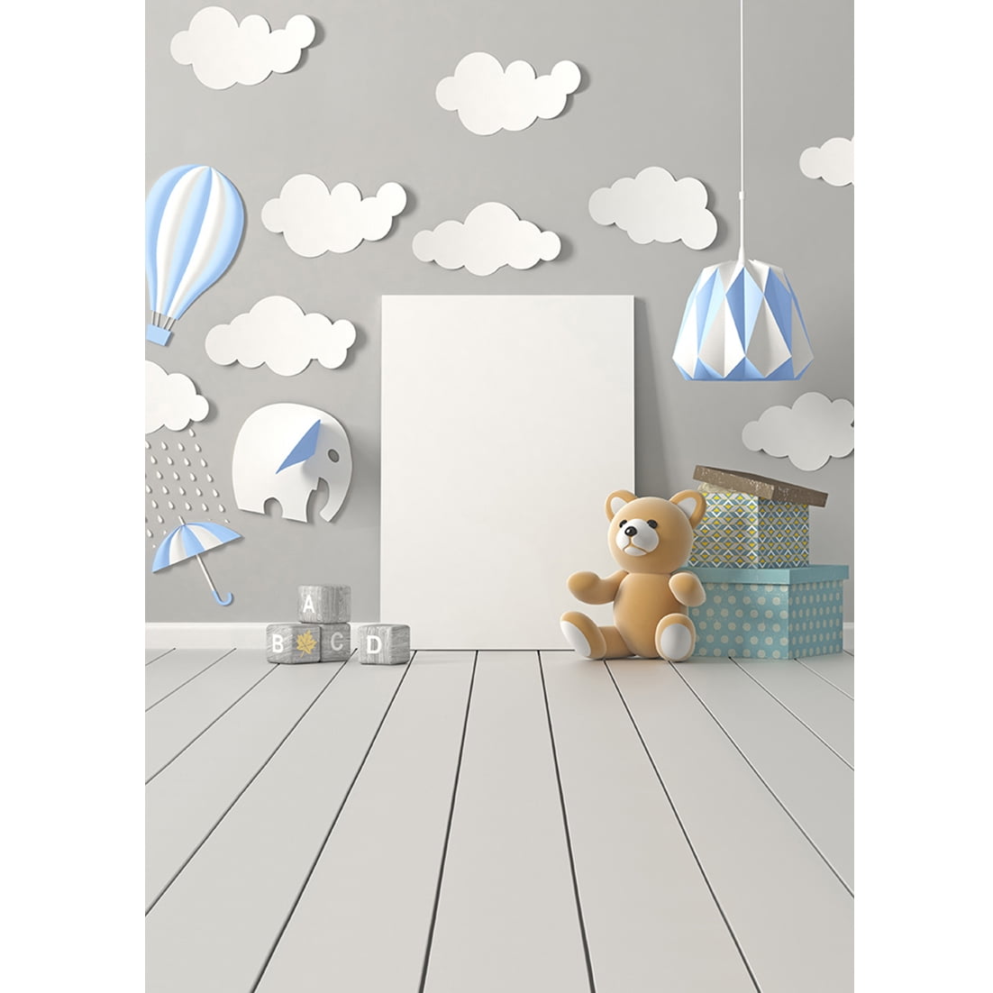 Children Kids New Born Baby Photography Backdrop White Wooden Floor ...