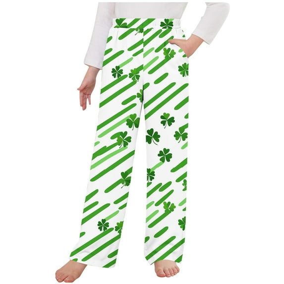 Children Kids St. Patrick's Day Sports Pants Boys Girls Toddler Thin ...