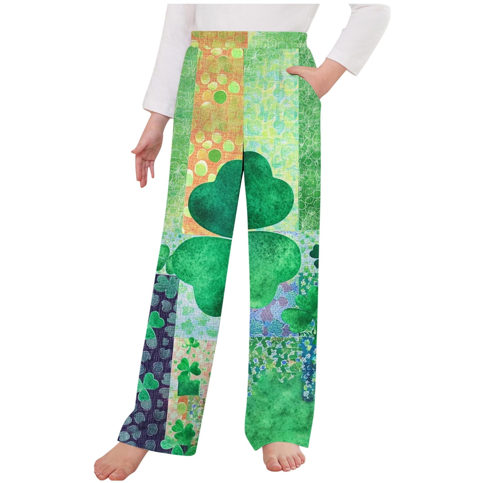 Children Kids St. Patrick's Day Sports Pants Boys Girls Toddler Thin ...