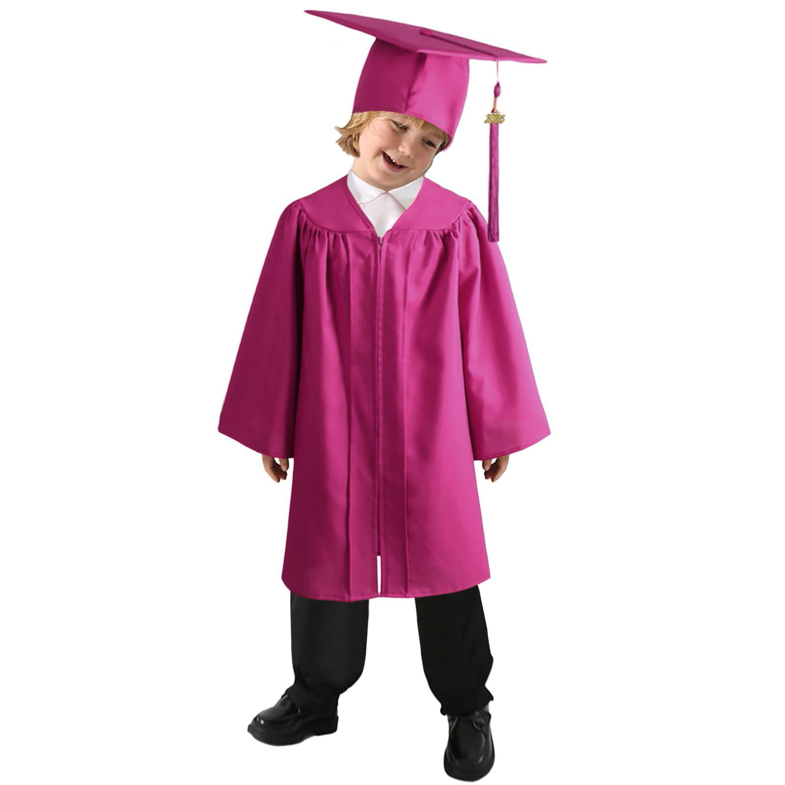Children Kindergarten Graduation Cap And Gown For Toddler Wine Cap And ...