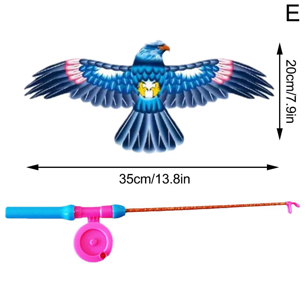 Children Kite Toy Cartoon Eagle Foldable Mini Plastic Toys Kite Hand ...