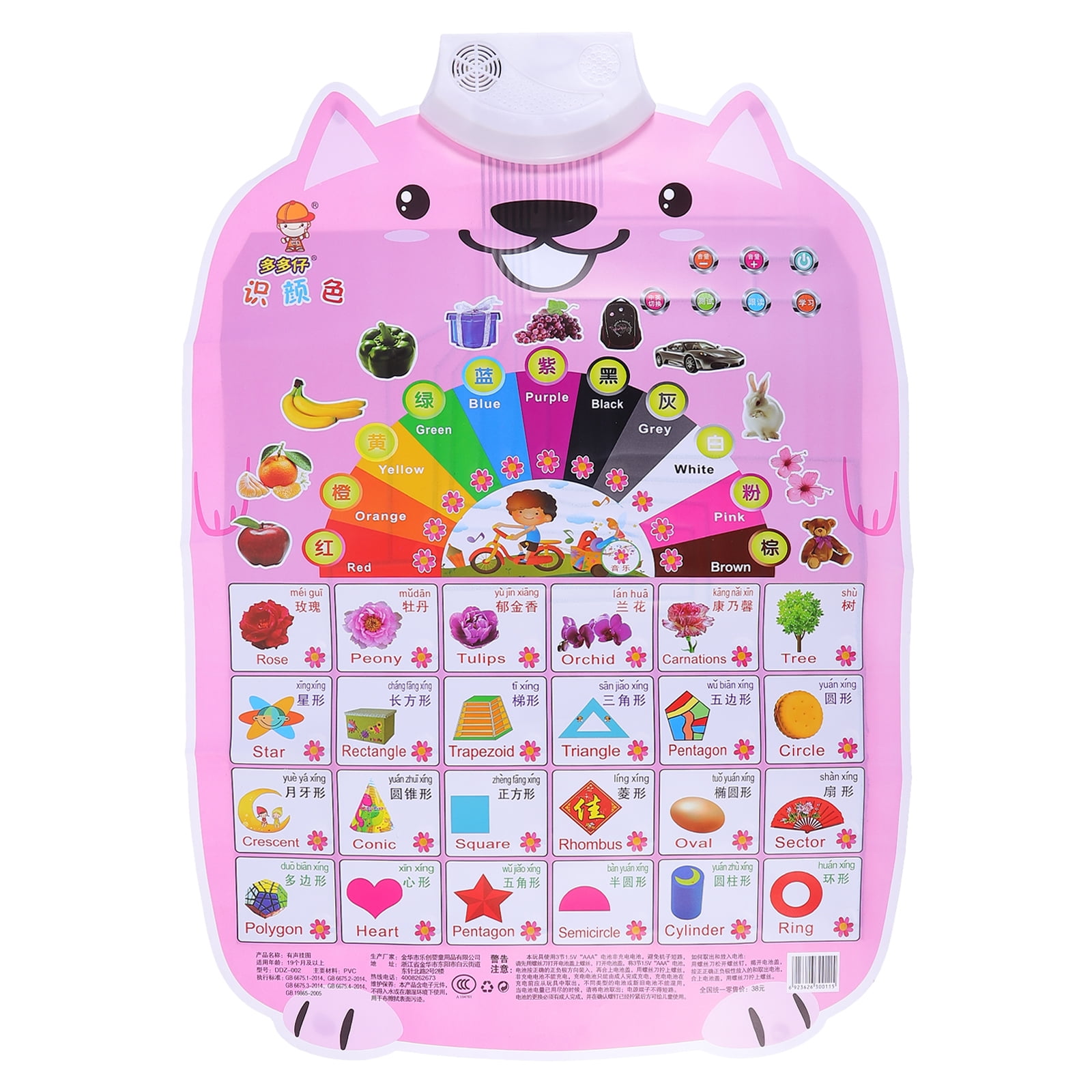 Children Learning Chart, English Learning Talking Poster Interactive ...