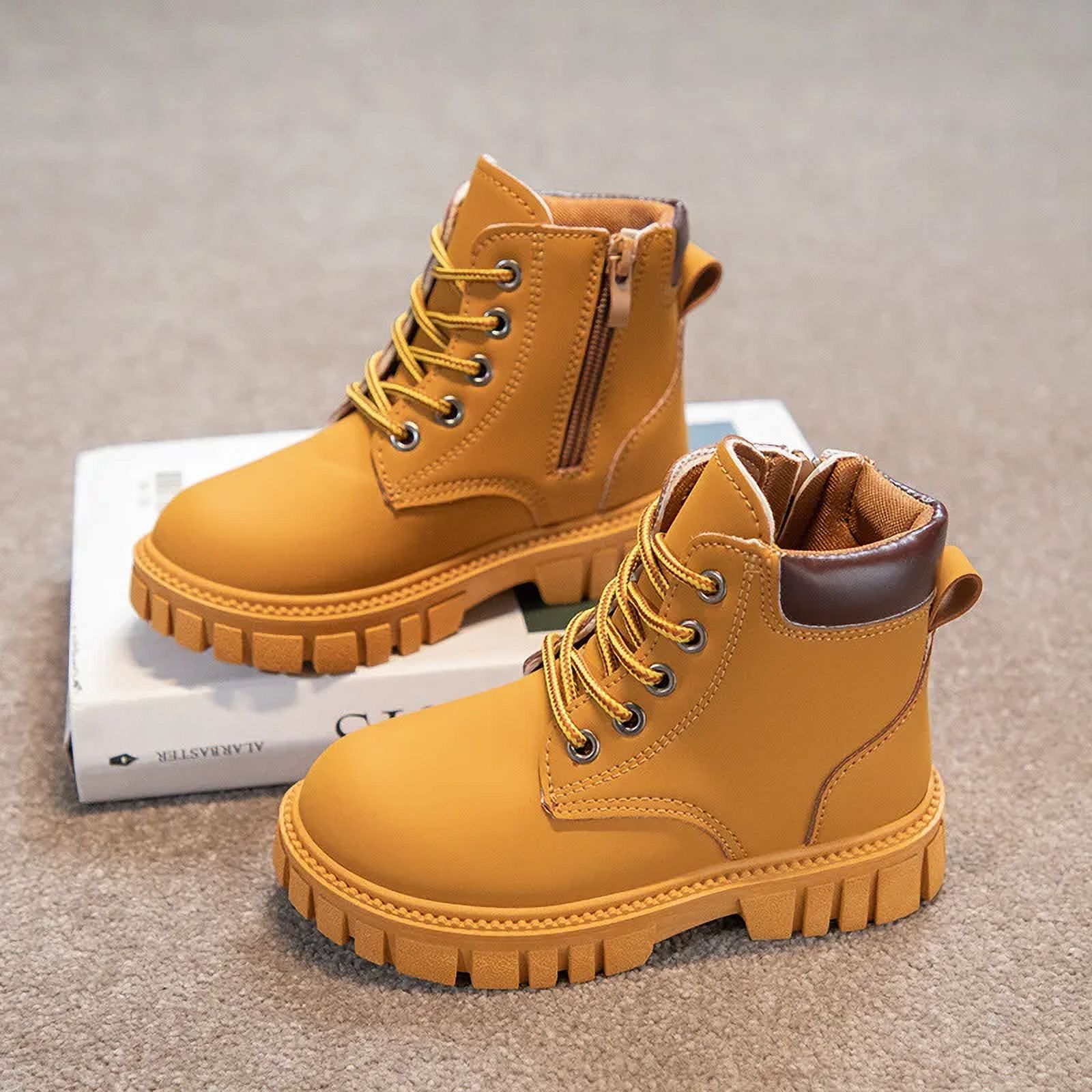 Children Leather Boots Girls Fashion Autumn Casual Ankle Boots ...