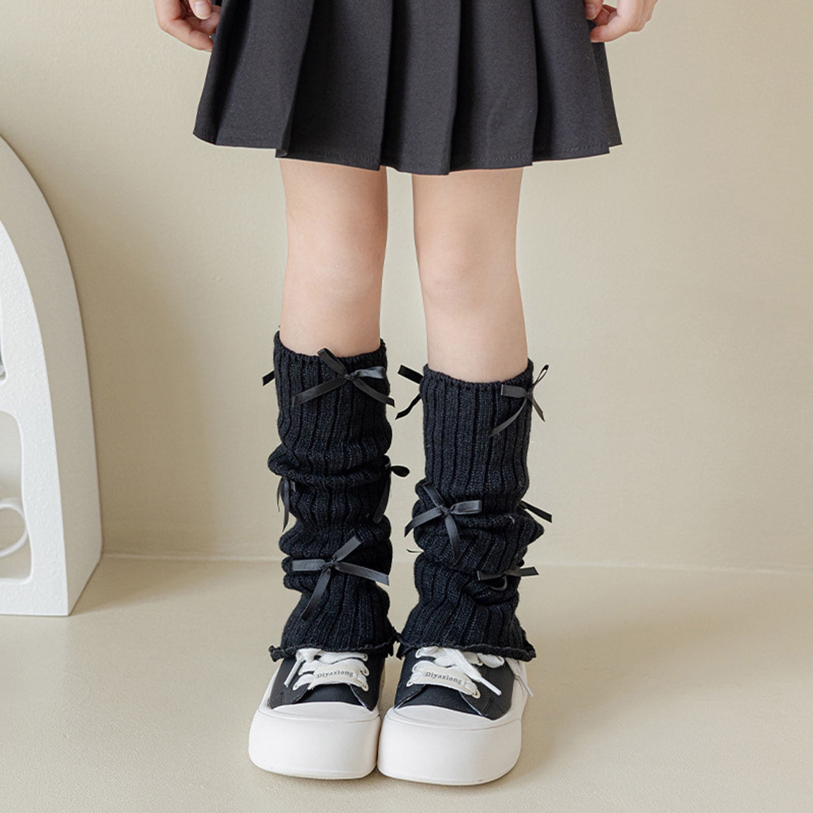 Children Leg Warmers Soft Knit Long Socks Leggings Gaiters Knee Goth ...