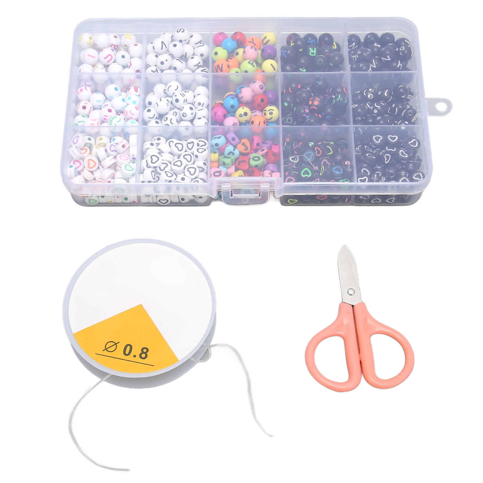 Children Letter Beads Set Acrylic Alphabet Number Beads for Bracelets ...