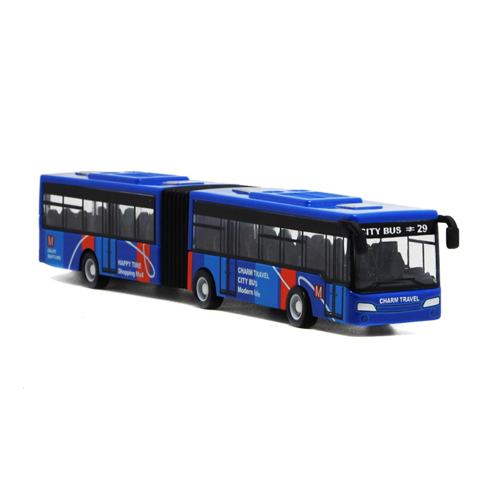 Children Lifelike Red/Green/Blue Bus Kids Set Toys for Over 1 Year Old ...