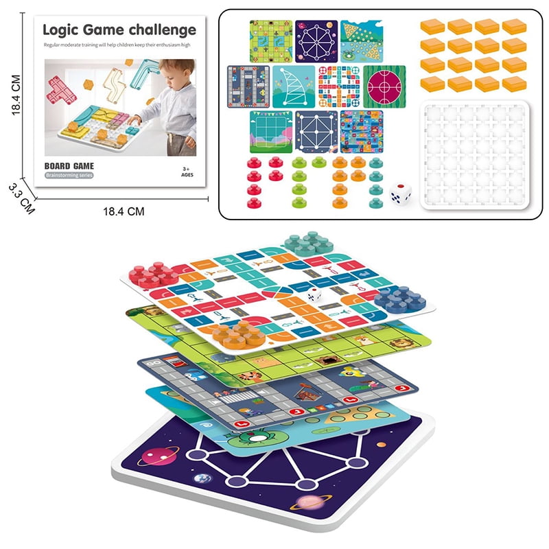 Children Logical Thinking Training Puzzle Board Games Parent-Child Interactive Challenge Game ...