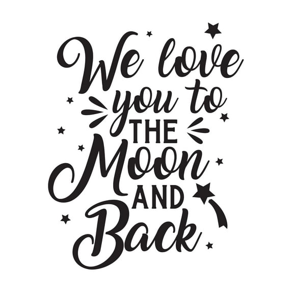 Children Love You To The Moon And Back Loving Quote Wall Decal ...