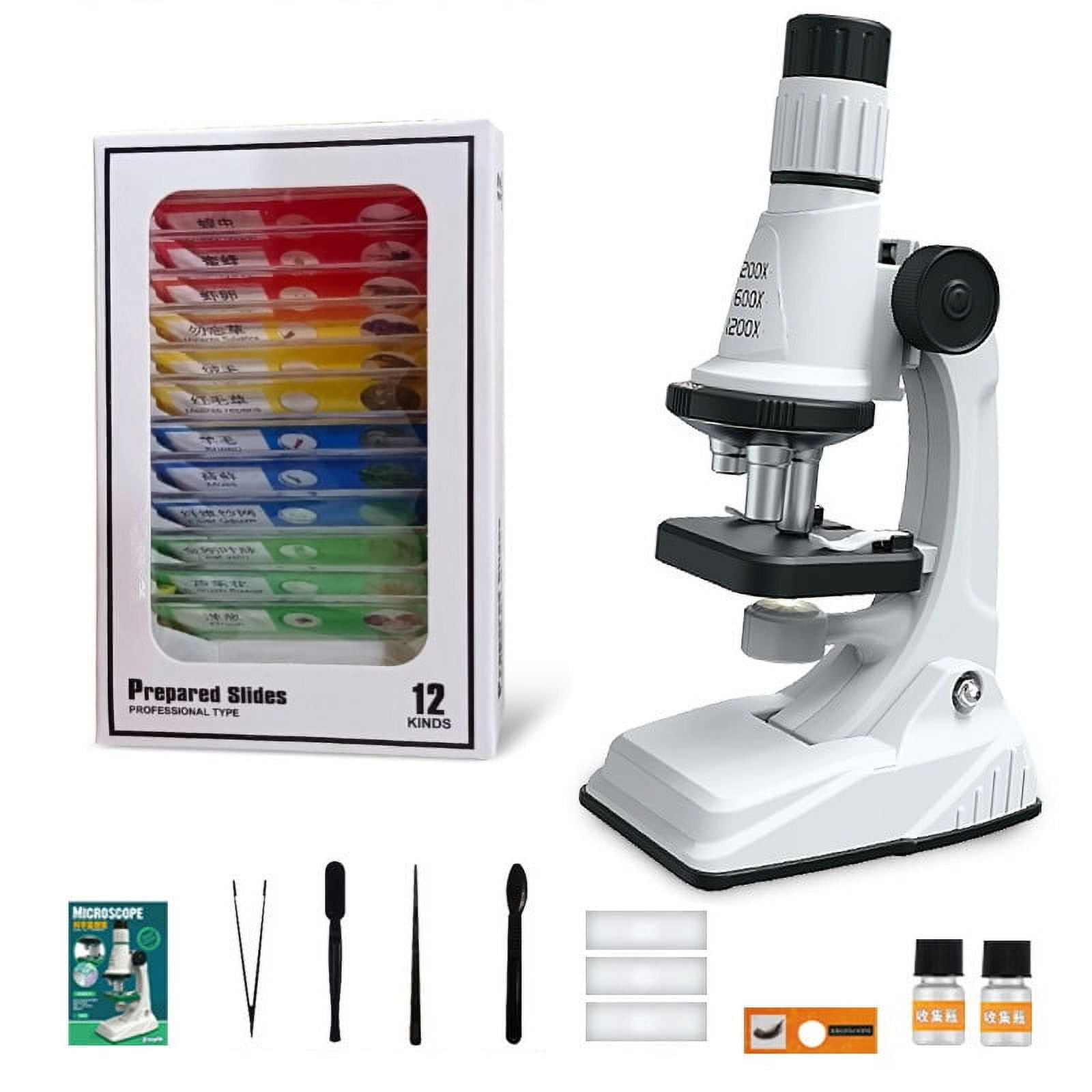 Children Microscope Kit 200x 600x 1200x Biological Science Stem Toy ...