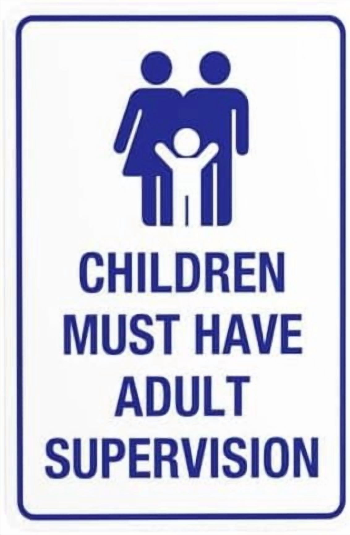 Children Must Have Adult Supervision Pool Warning Sign, Pool Rules ...