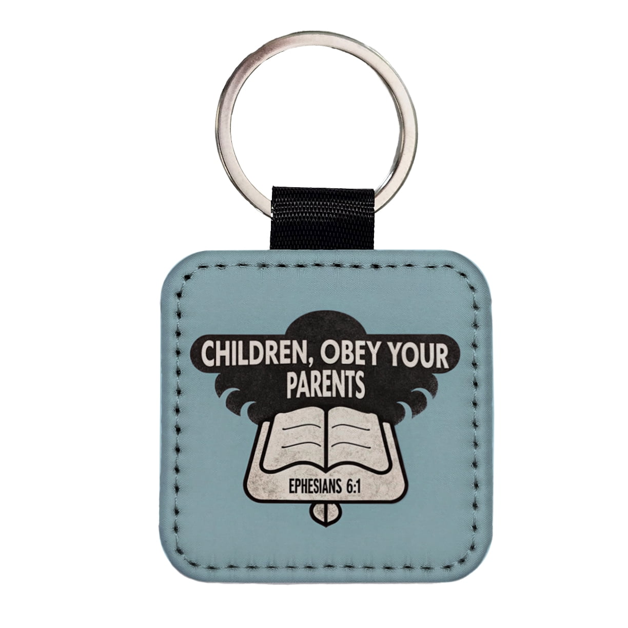 Children Obey Your Parents Ephesians Bible Verse Faux Leather Square ...