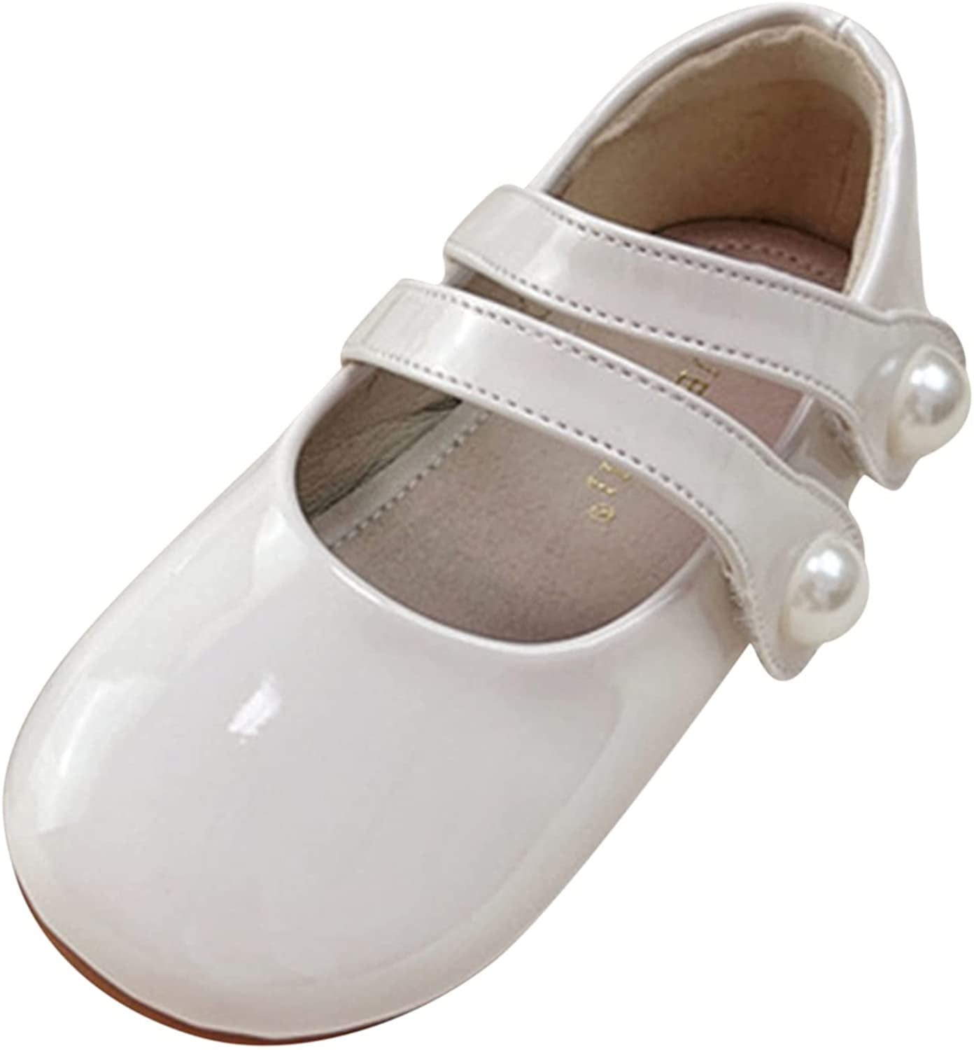 Children Pearl Leather Shoes Spring Dress Single Shoes with Soft Soles ...
