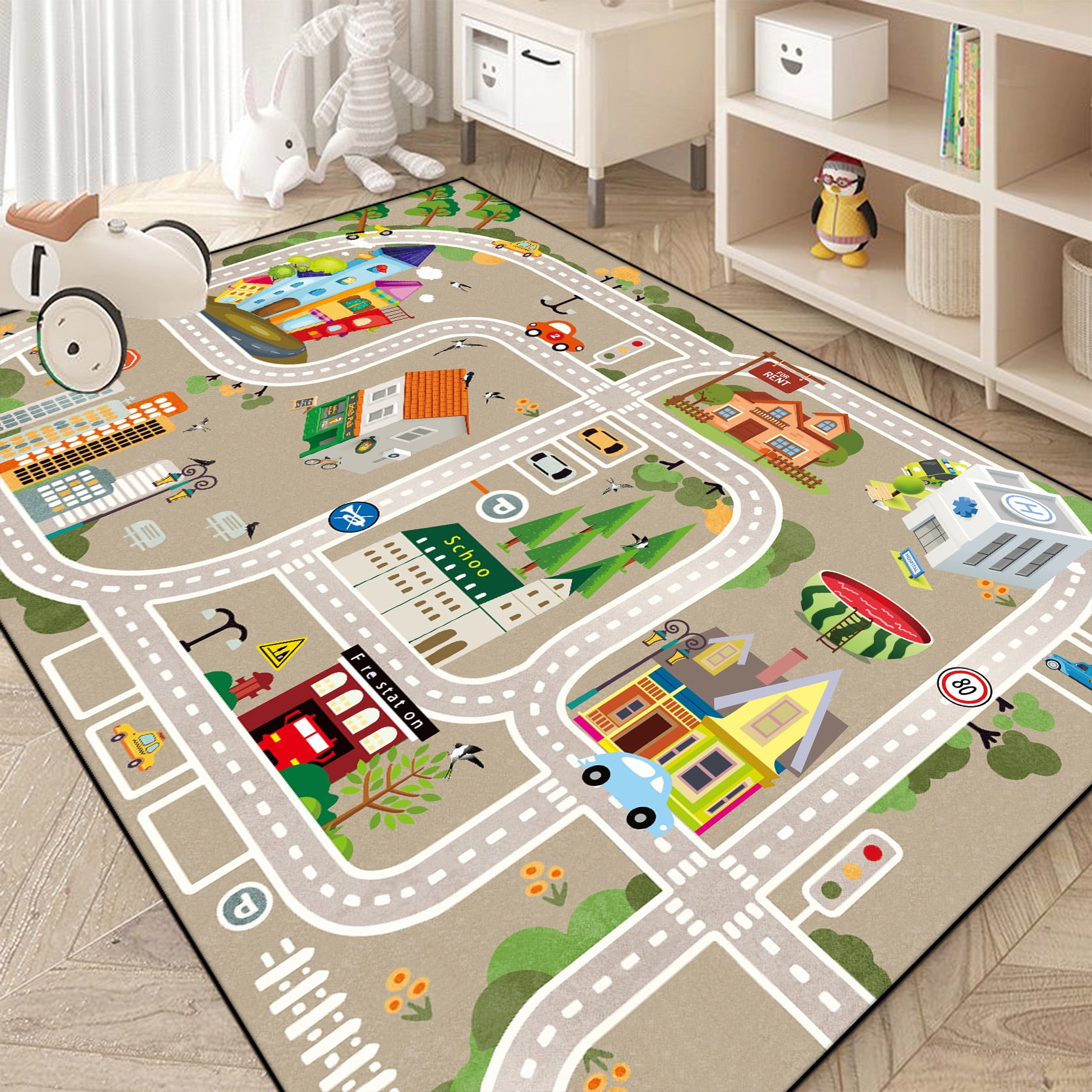 Children Play Game Rug Bedroom ration Large Carpets Child Room Bedside ...