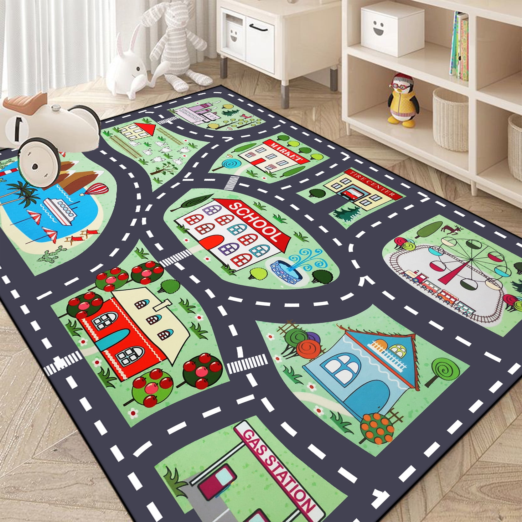 Children Play Game Rug Bedroom ration Large Carpets Child Room Bedside ...