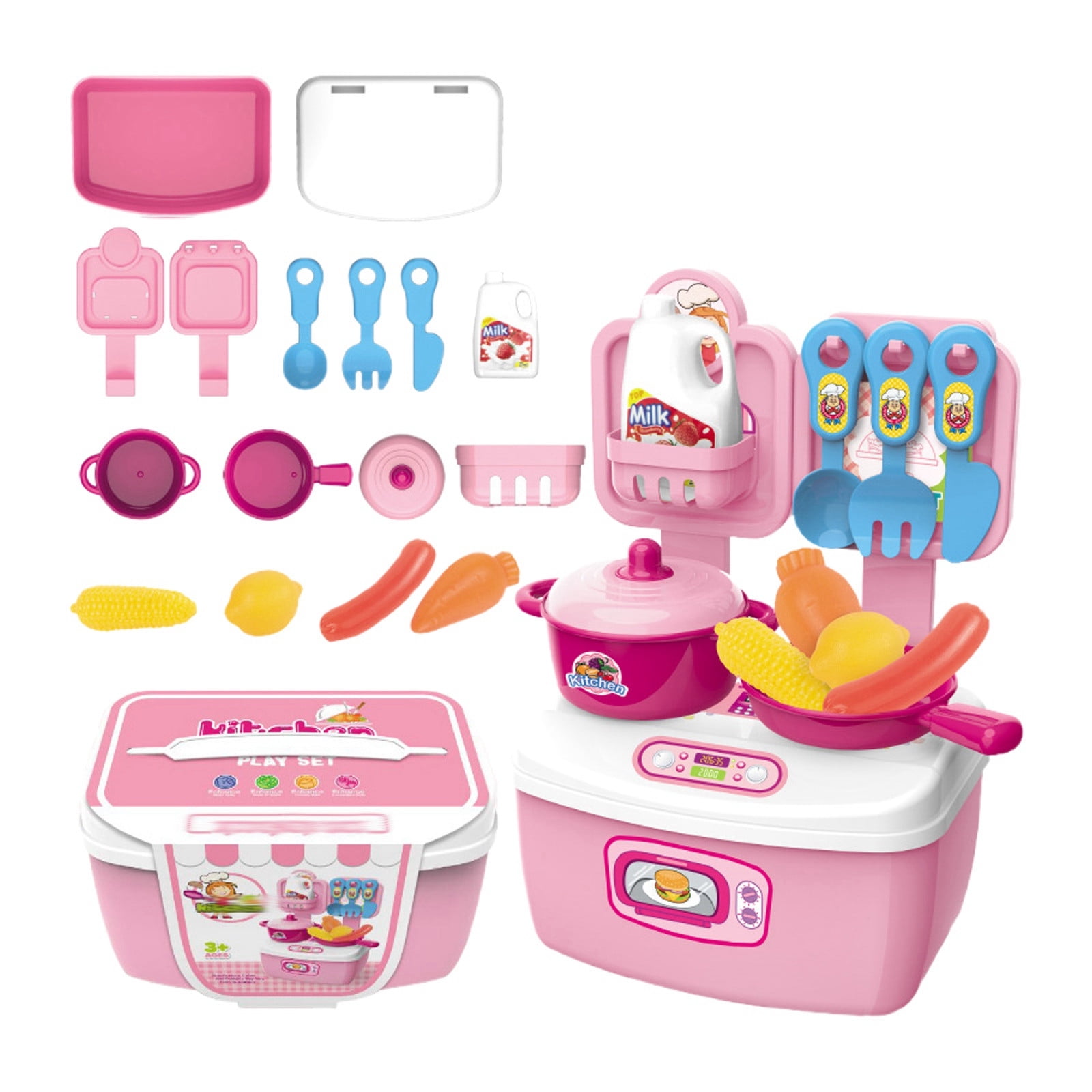 Children Play Kitchen Toy Set Puzzle Doctor Storage Toy For Boys And ...