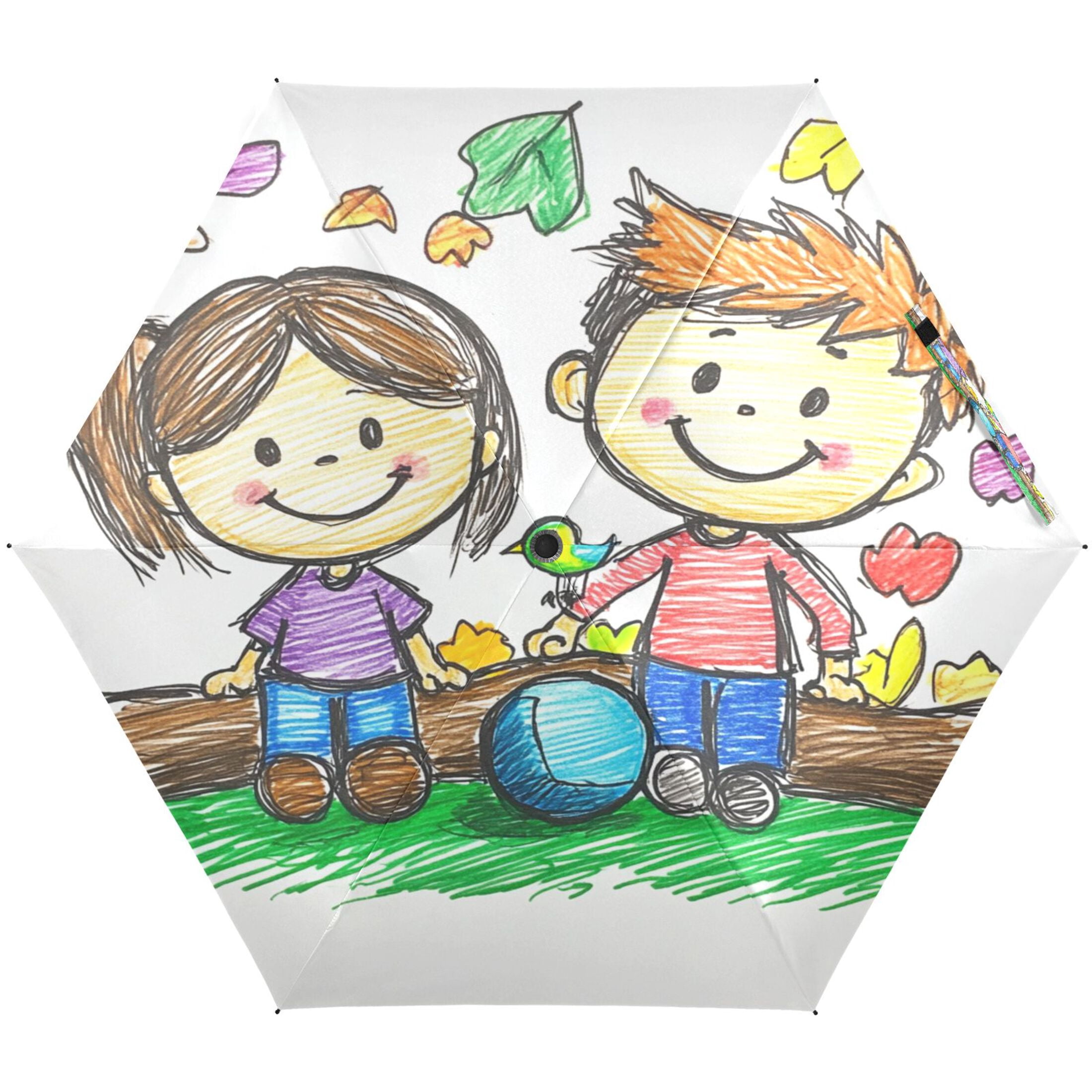 Children Playing Ball Umbrellas for Sun Auto Open Close UV50 ...