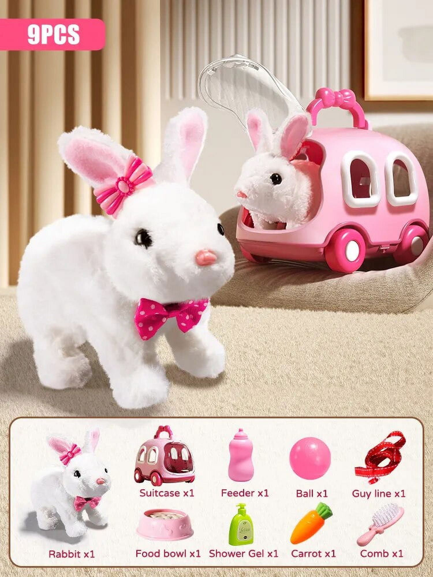 Children Plush Cute Rabbit Kids Electronic Pet With Sound Animal DIY ...