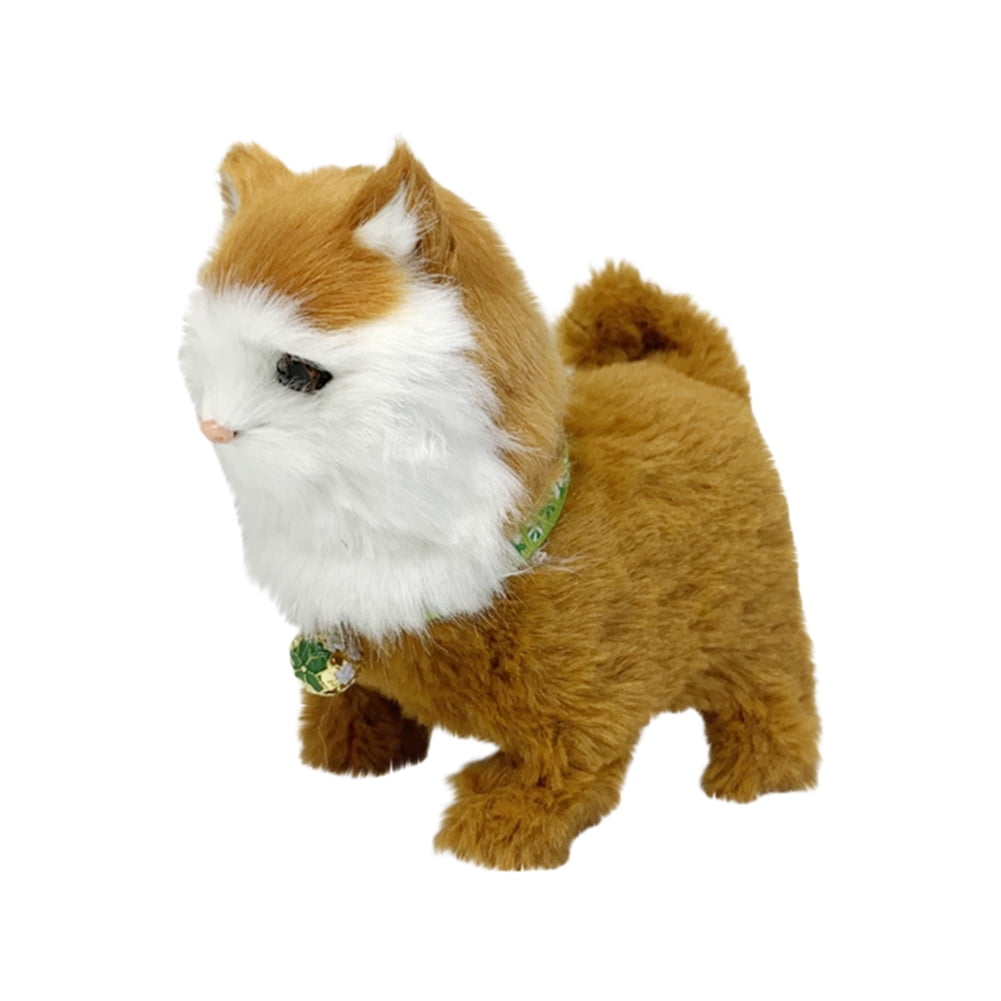 Children Plush Electric Toy Walking Cat Electric Toy with Sound Animal ...