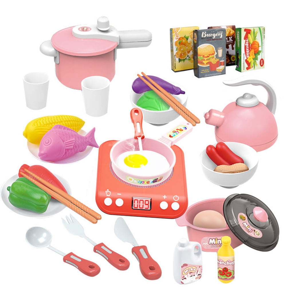 Children Pretend Play House Electric Kitchen Toy Set Simulation ...