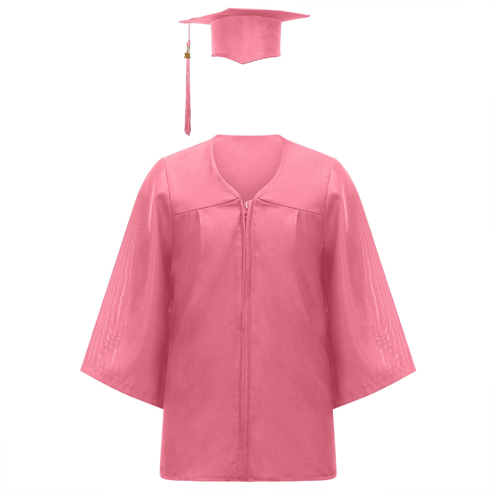Children Primary School Graduation Cap And Gown Set Red Cap And Gown ...