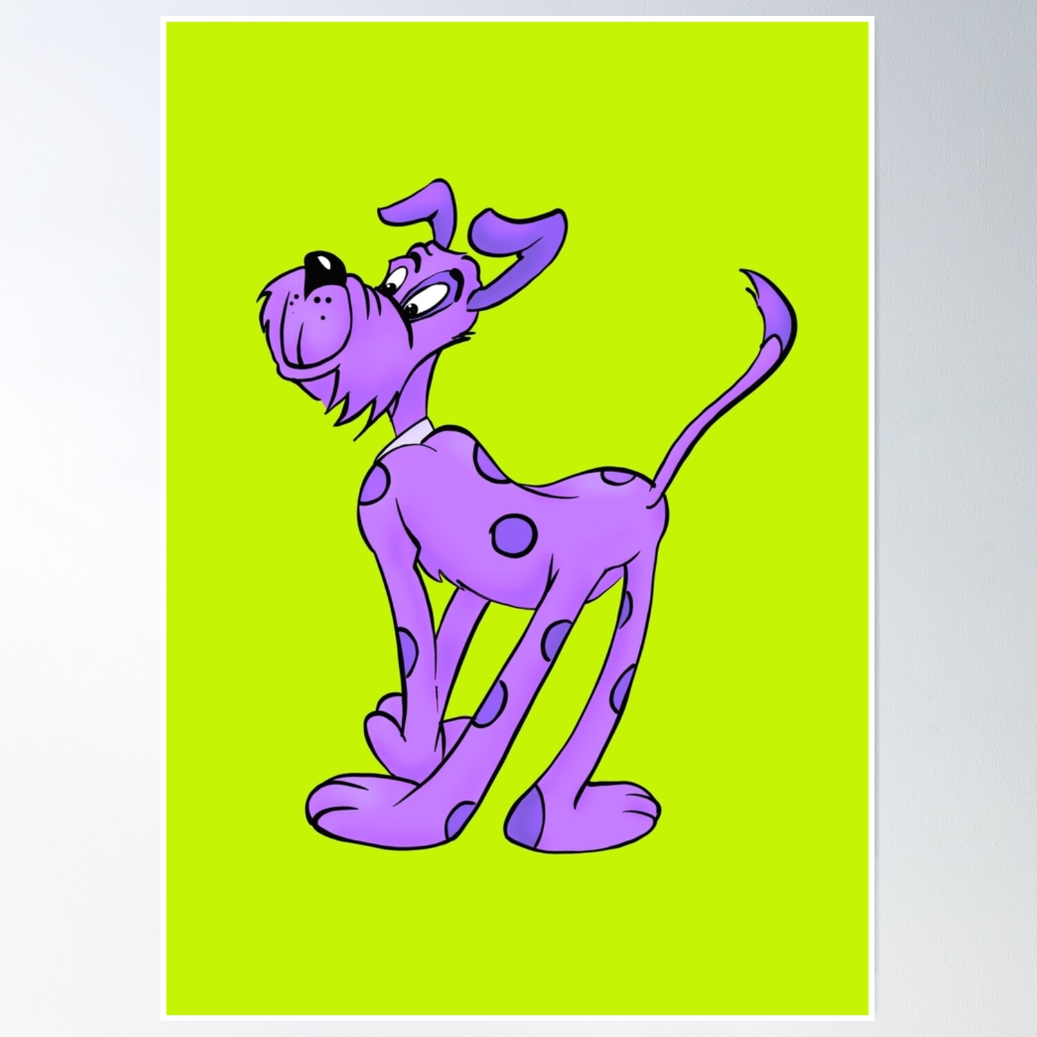 Children Purple Dog Cartoon Poster Wall Art, Modern Wall Decor, 16x24 ...