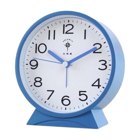 Children Quiet Movement Noiseless Round Alarm Clock for Bedroom Decors ...