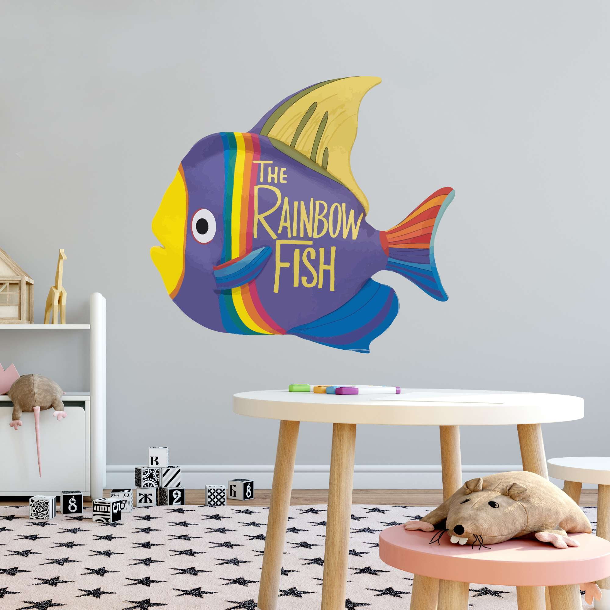 Children Rainbow Fish Cute Animal Wall Decal Decoration Cute The ...