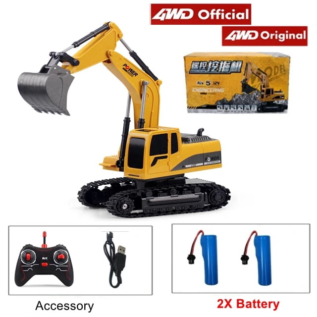 4WD Remote Control 4x4 Alloy Dump Truck Bulldozer Loader Forklift Model ...