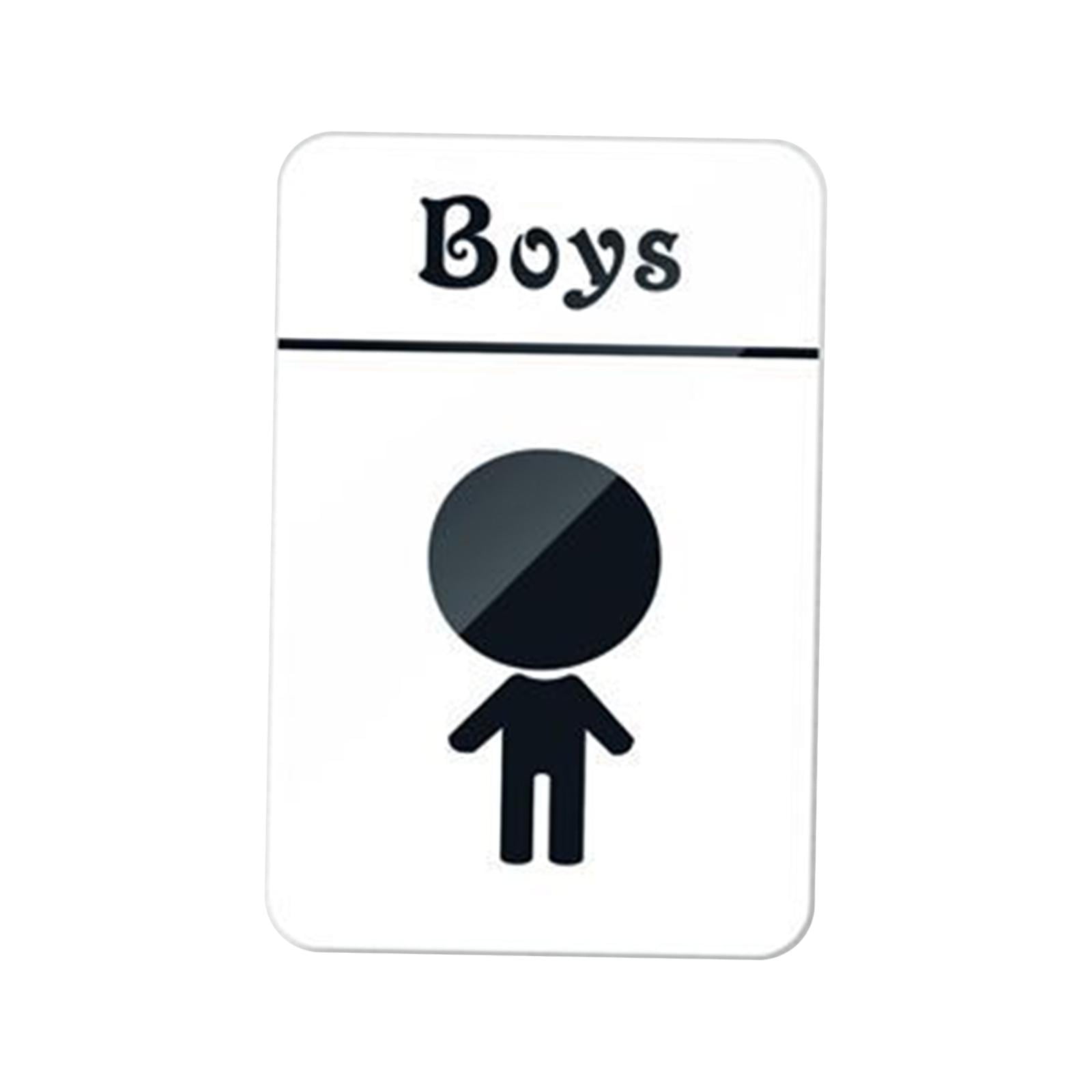 Children Restroom Sign Decorations 15×10cm Acrylic Self-stick Toilet ...