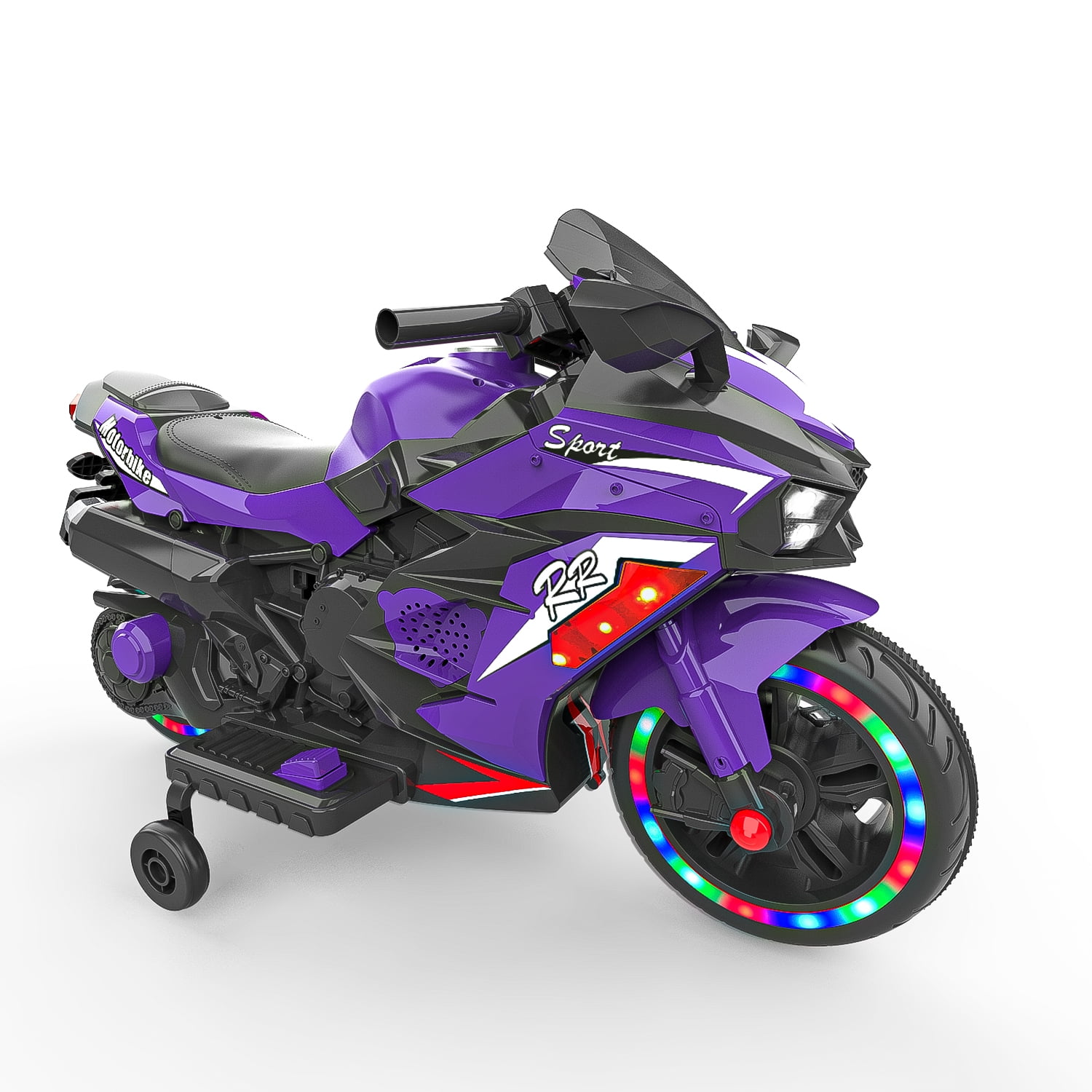 WUBEN Kids Ride on Motorcycle, 12V Battery Powered Electric 3-Wheel Scooter for Boys & Girls ...