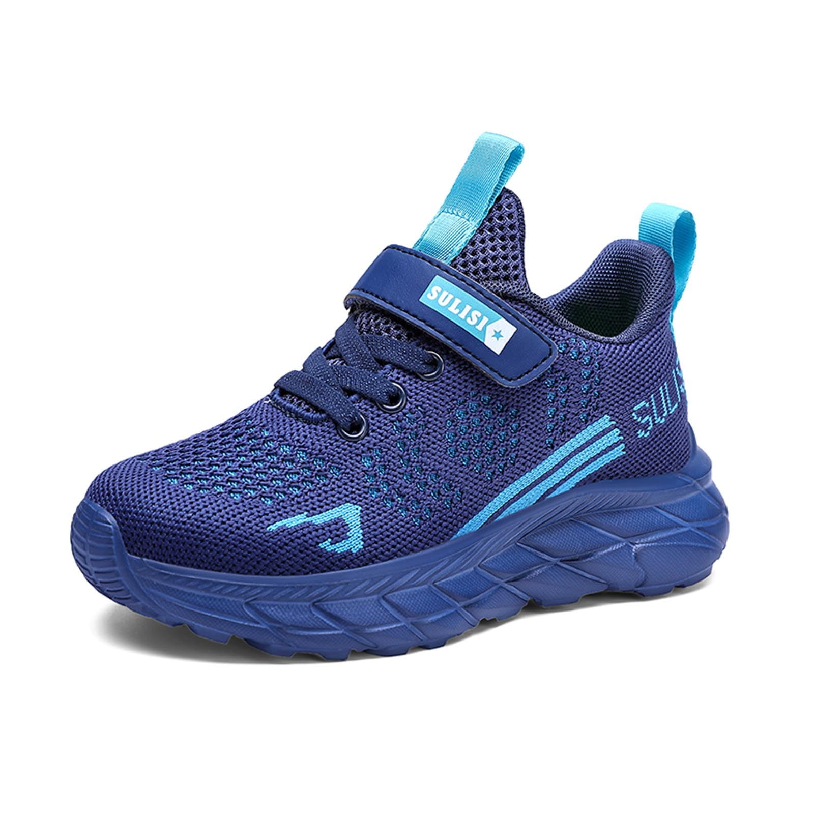 Children Running Shoes Kids Lace Up Sneakers Colorful Mesh Breathable ...