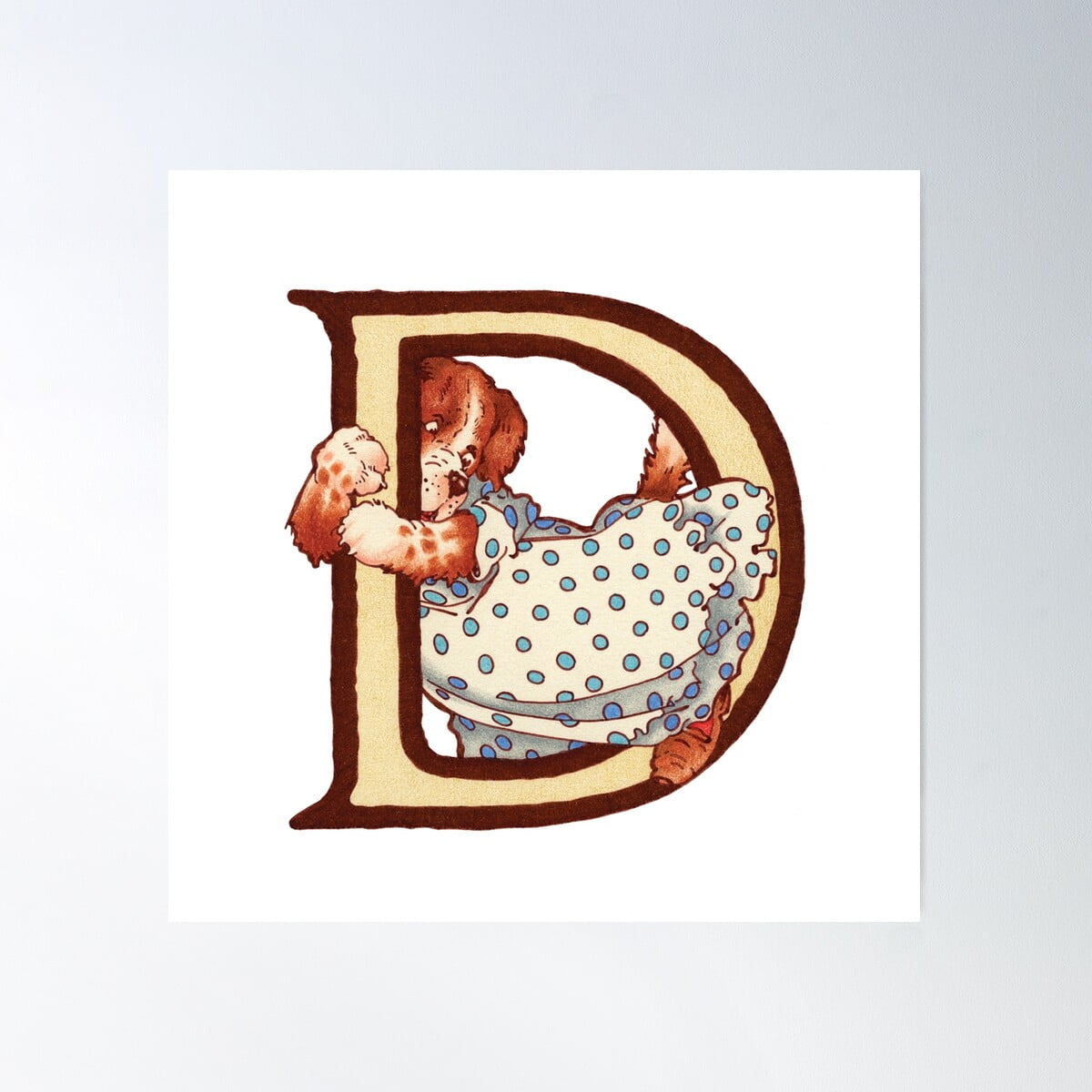 Children'S Alphabet And Numbers - The Letter D Poster Wall Art, Modern ...