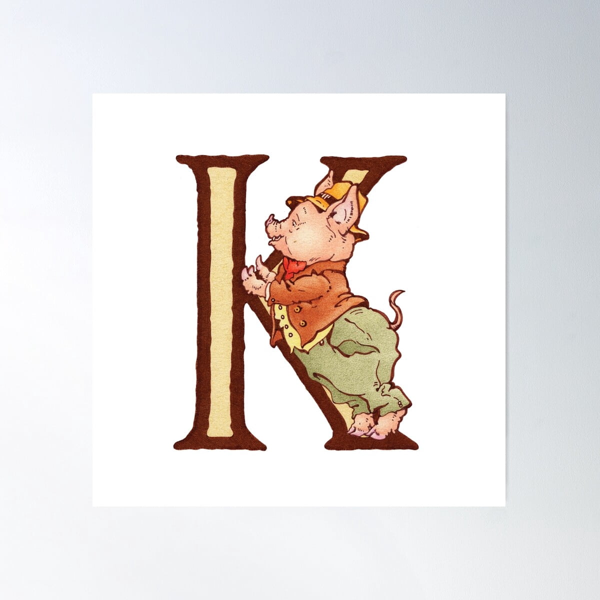 Children'S Alphabet And Numbers - The Letter K Poster Wall Art, Modern ...