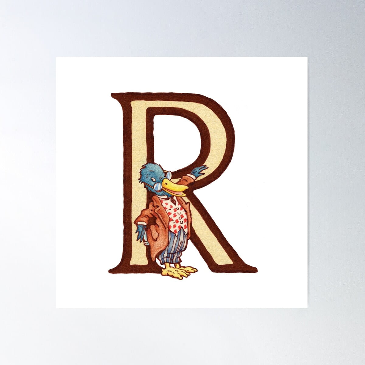 Children'S Alphabet And Numbers - The Letter R Poster Wall Art, Modern ...