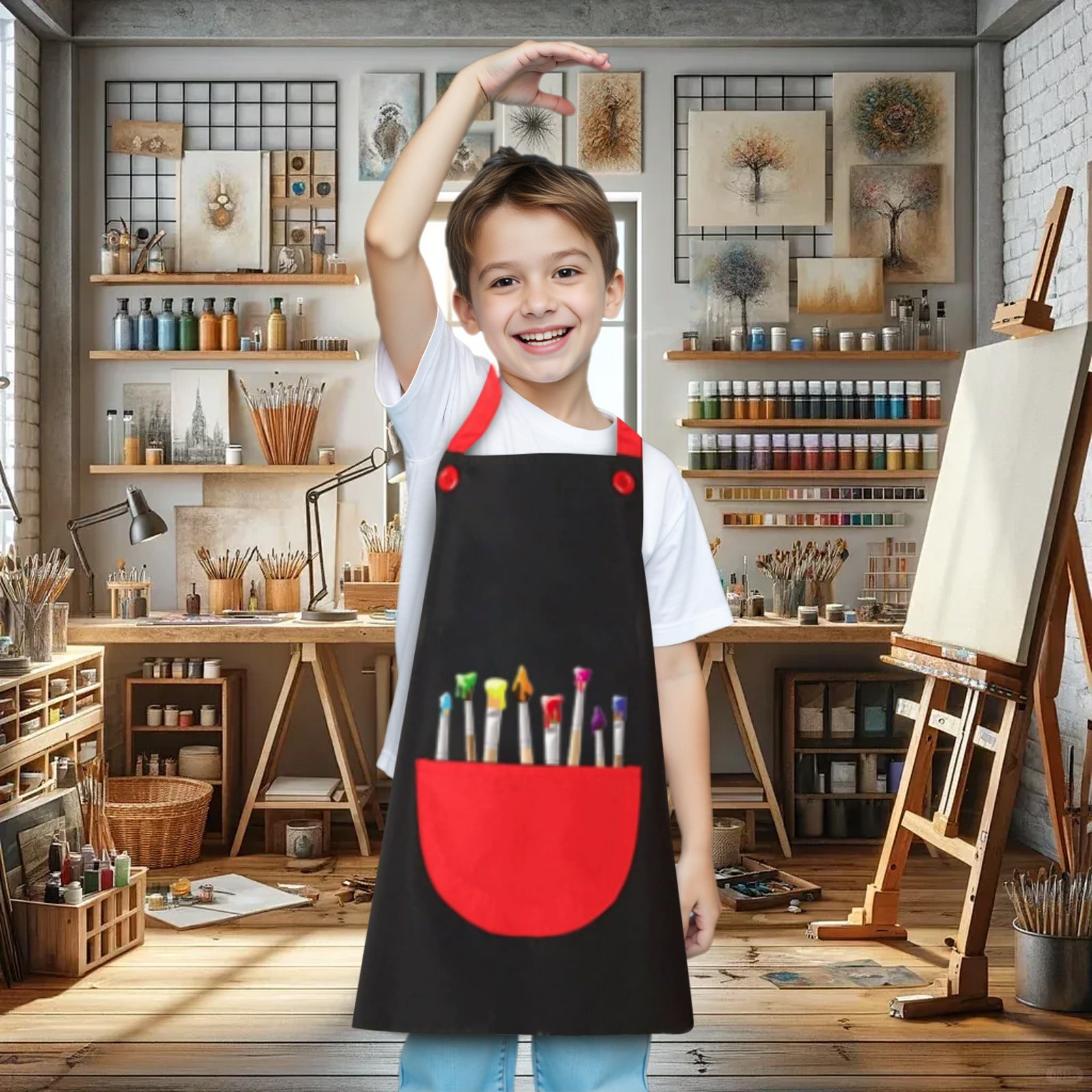 Children'S Apron, Drawing Smock, Pb/ Kids Artist Aprons For Painting ...