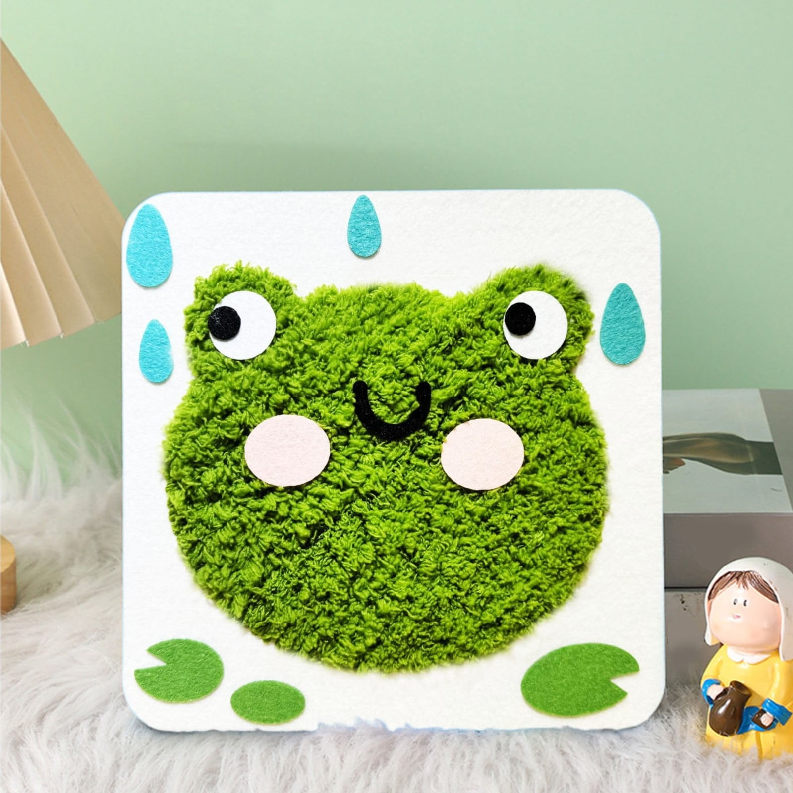 Children'S Felt Craft Set [First Experience In Embroidery] 1 Item: Frog ...