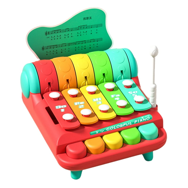 Children'S Piano Toys Hand Percussion Instruments 2-in-1 Percussion ...