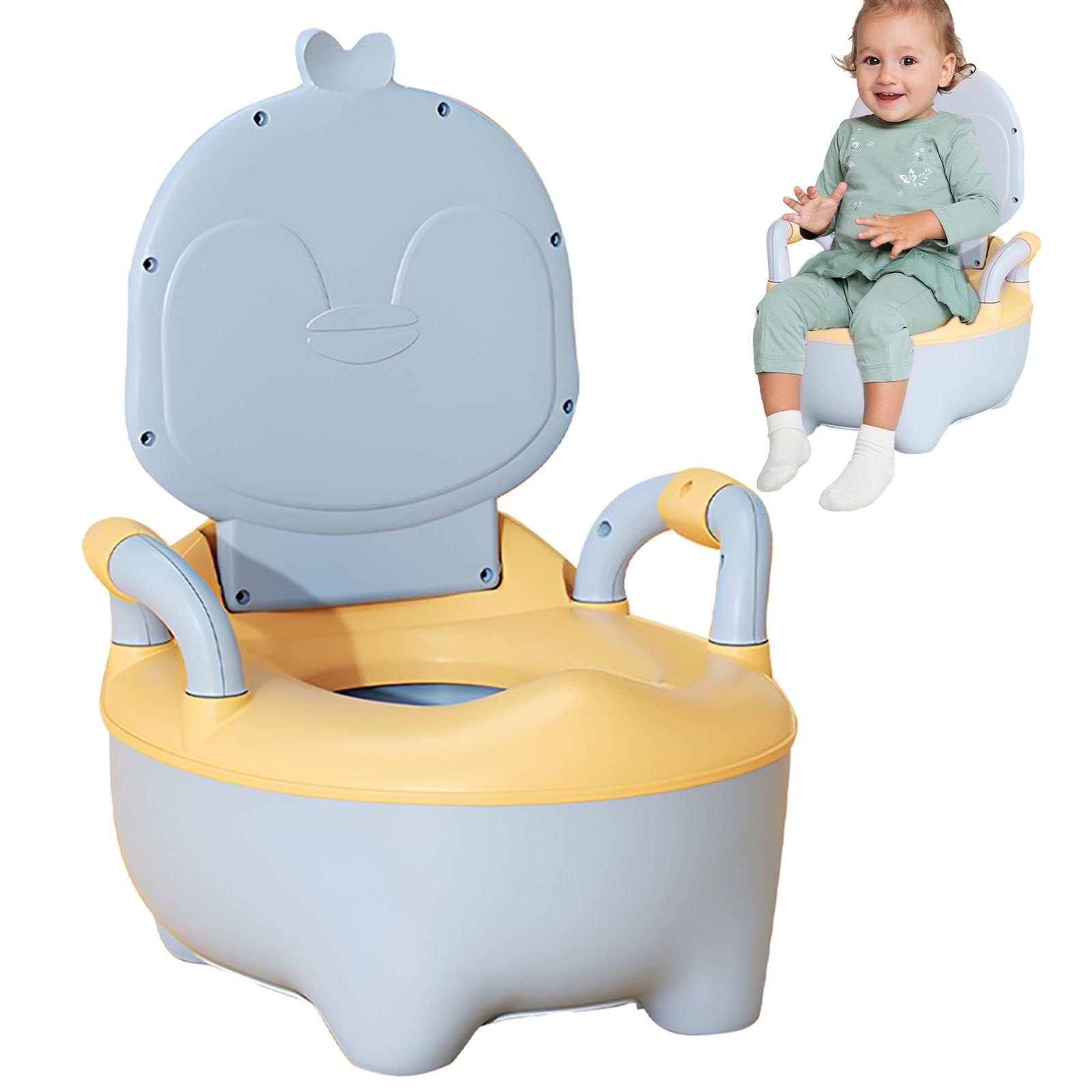 Children'S Toilet Bowl|Seat Non Slip Penguin Potty For Kids | Portable ...