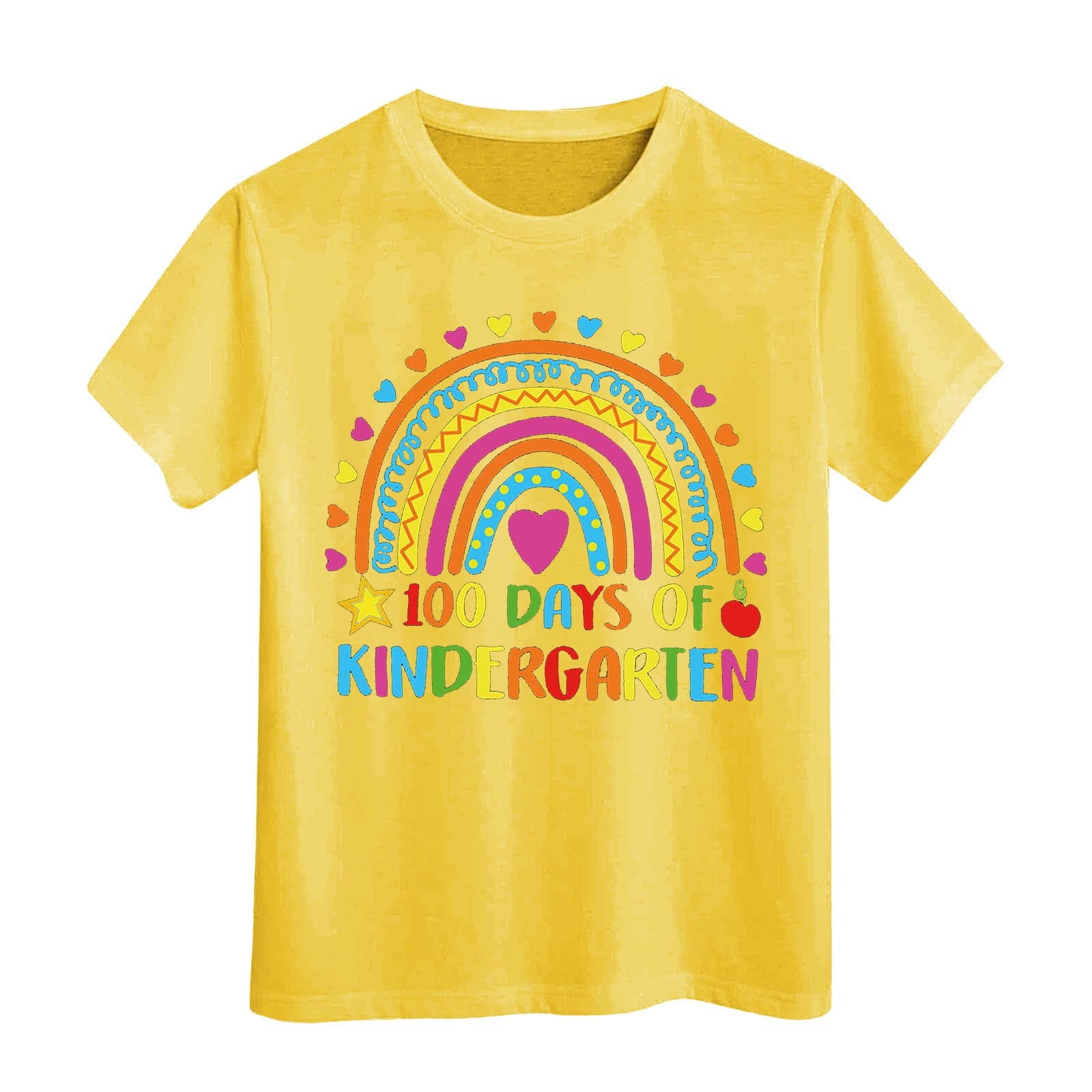 Children Shirts for Girls Birthday Short Sleeve Crew Neck Letter ...