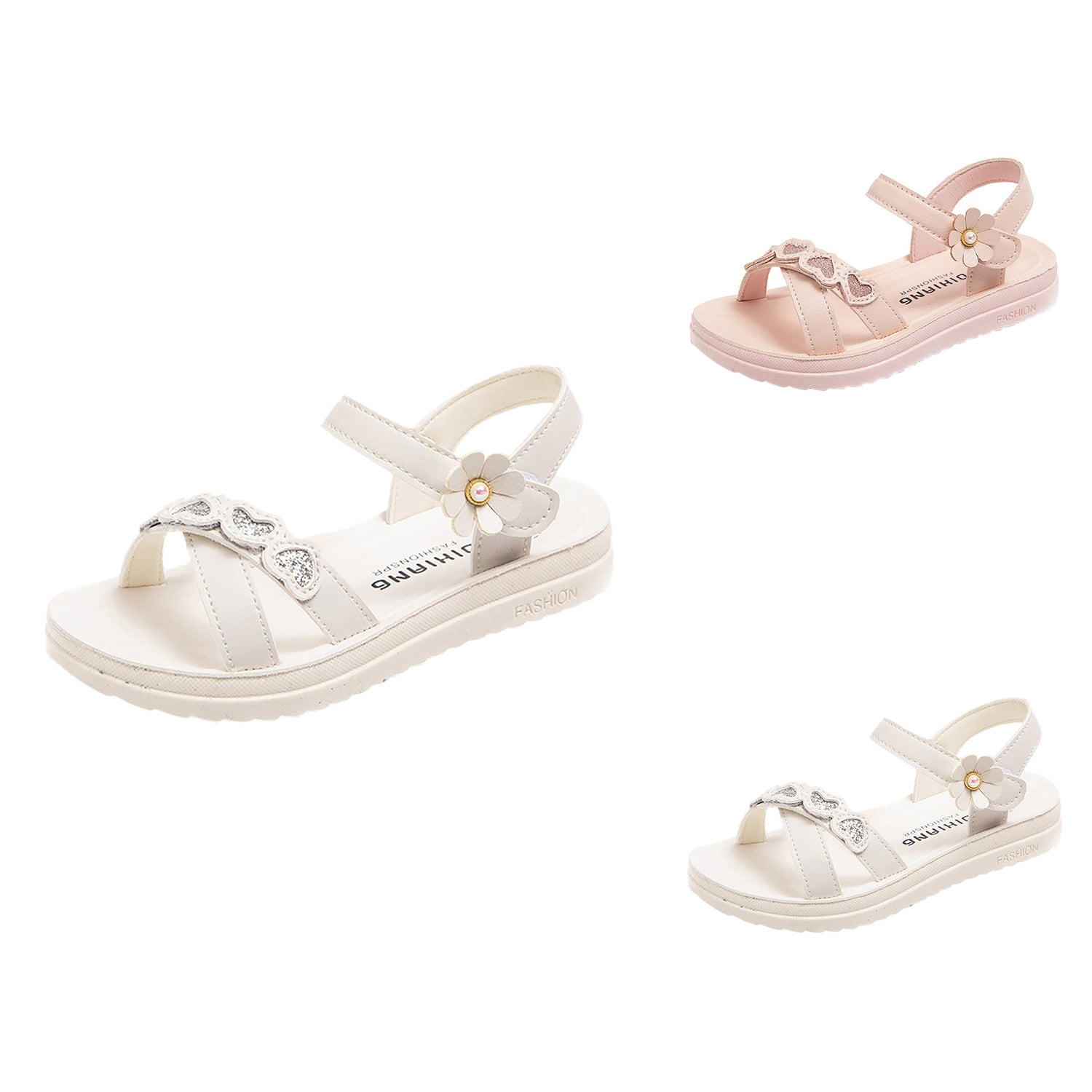 Children Shoes Summer Flower Sandals, Girls Soft Sole Princess Flats ...