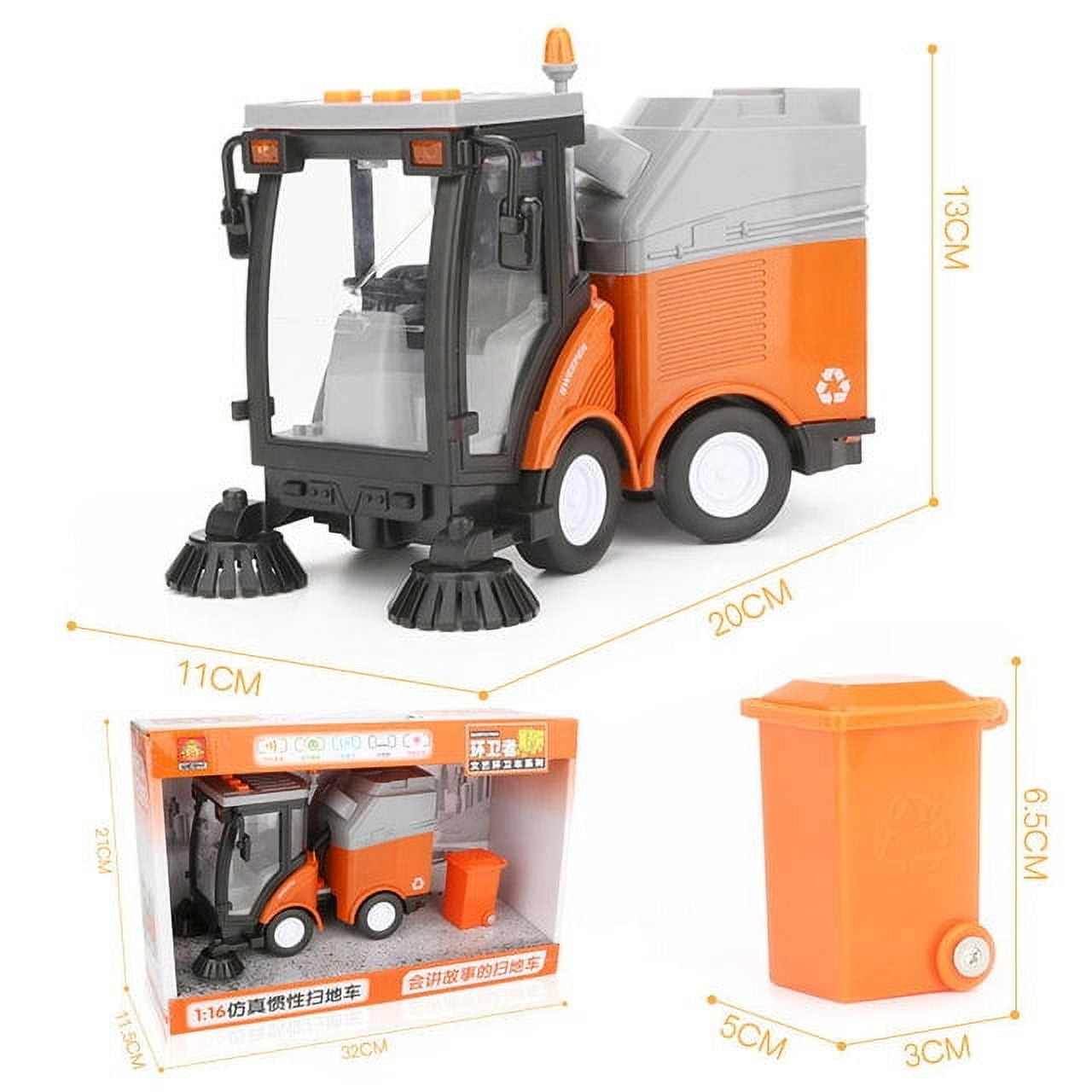 Children Simulation Road Sweeper Toy Garbage Truck Sanitation ...