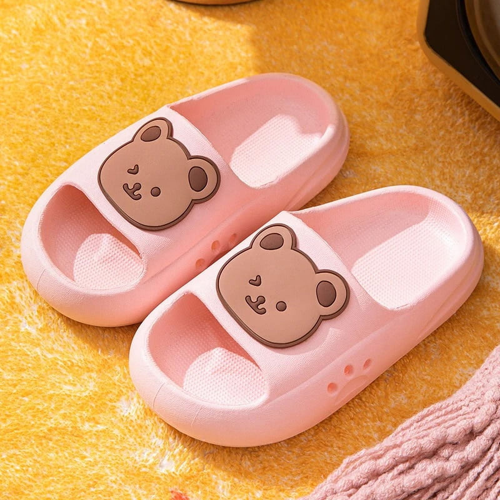 Children Slippers Summer Cartoon Bear Home Shoes For Boy Girls Soft Eva ...