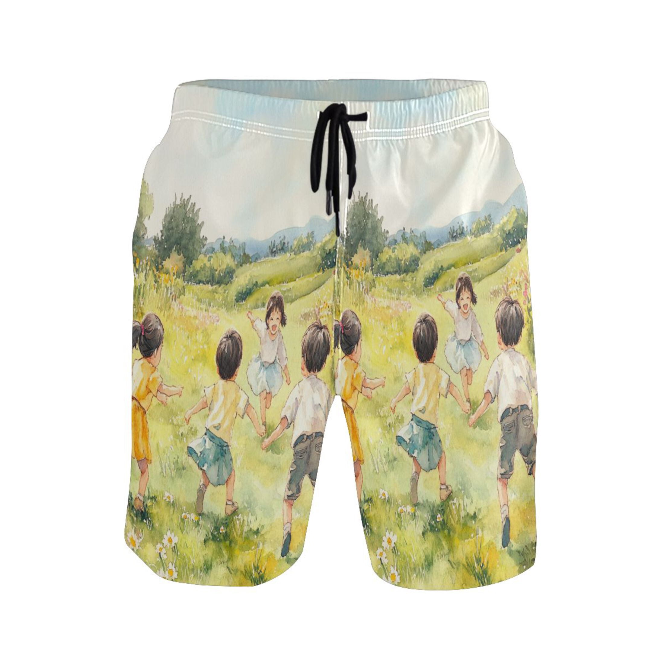 Children Small Size Men's Lightweight Beach Shorts with Mesh Lining ...