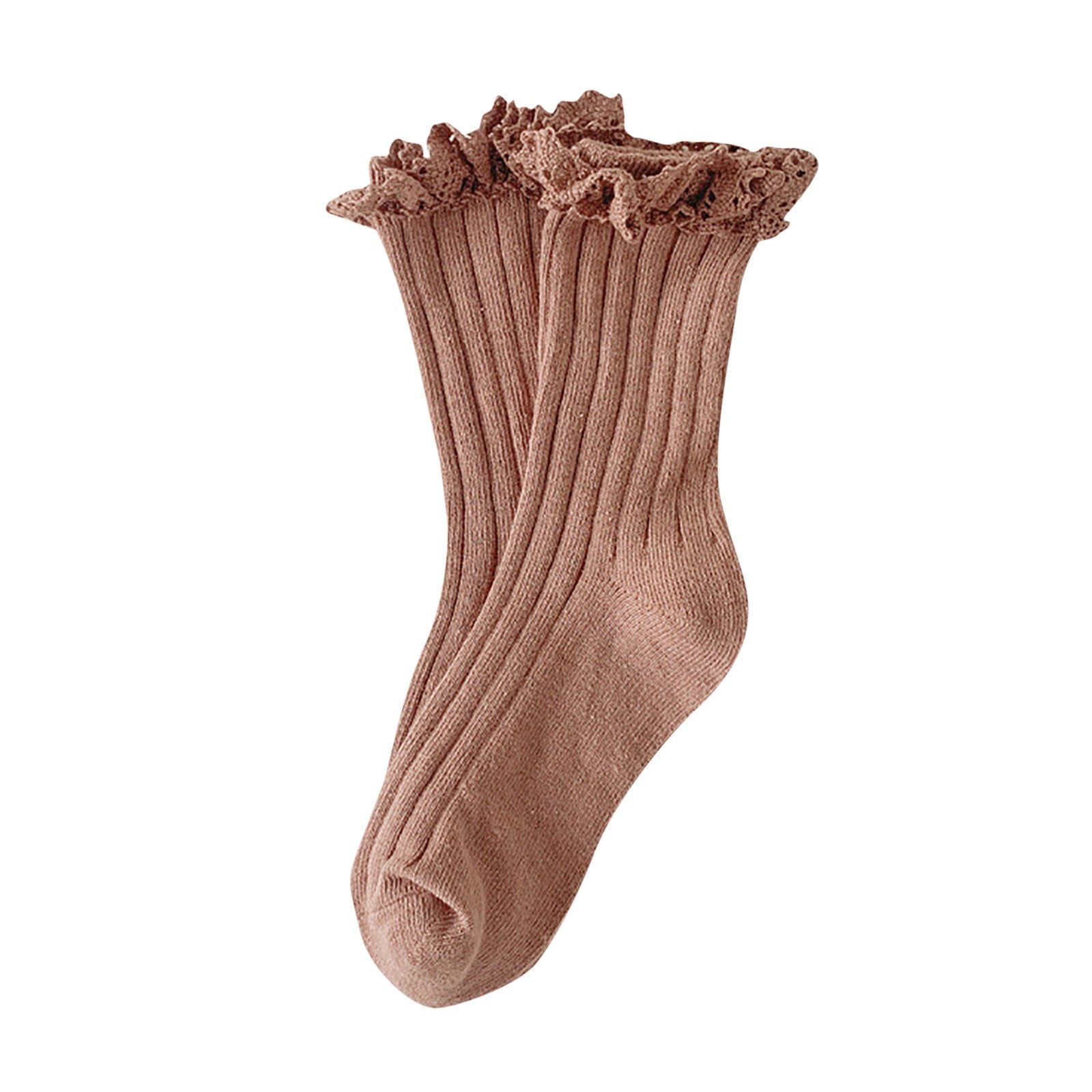 Children Socks Vintage Lace Solid Color Double Needle Child Socks Girls ...