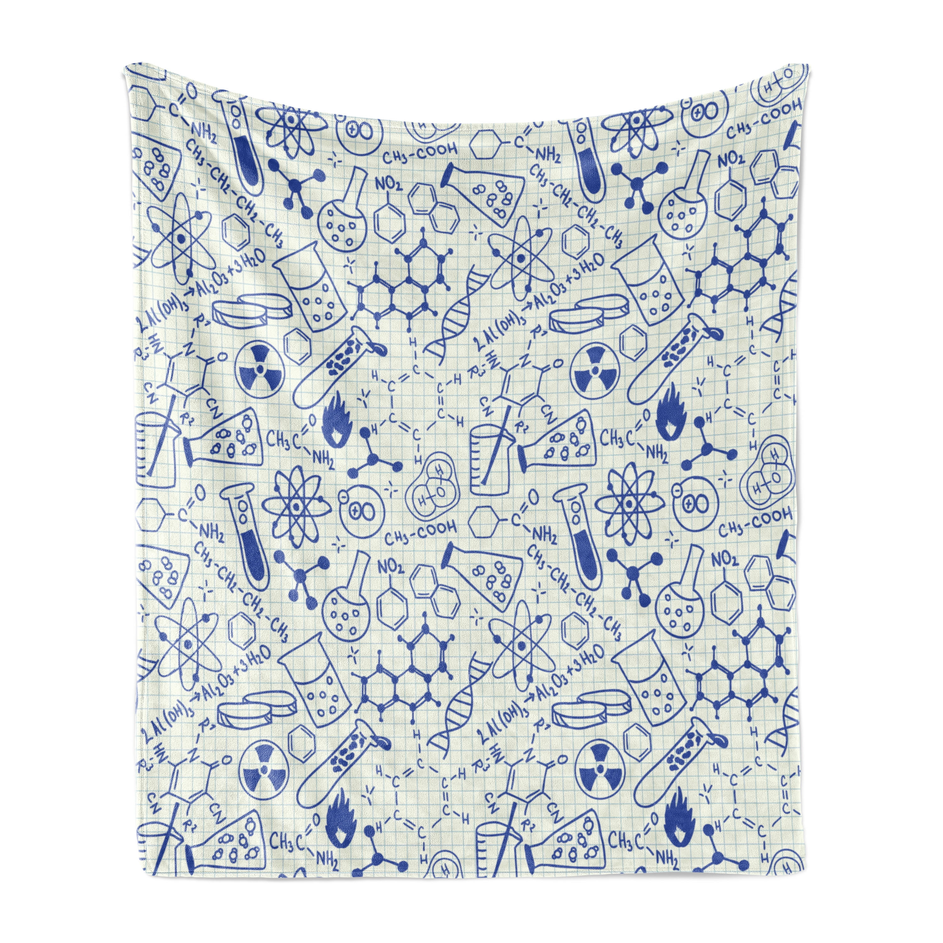 Children Soft Flannel Fleece Throw Blanket, Science Chemistry Geometry ...