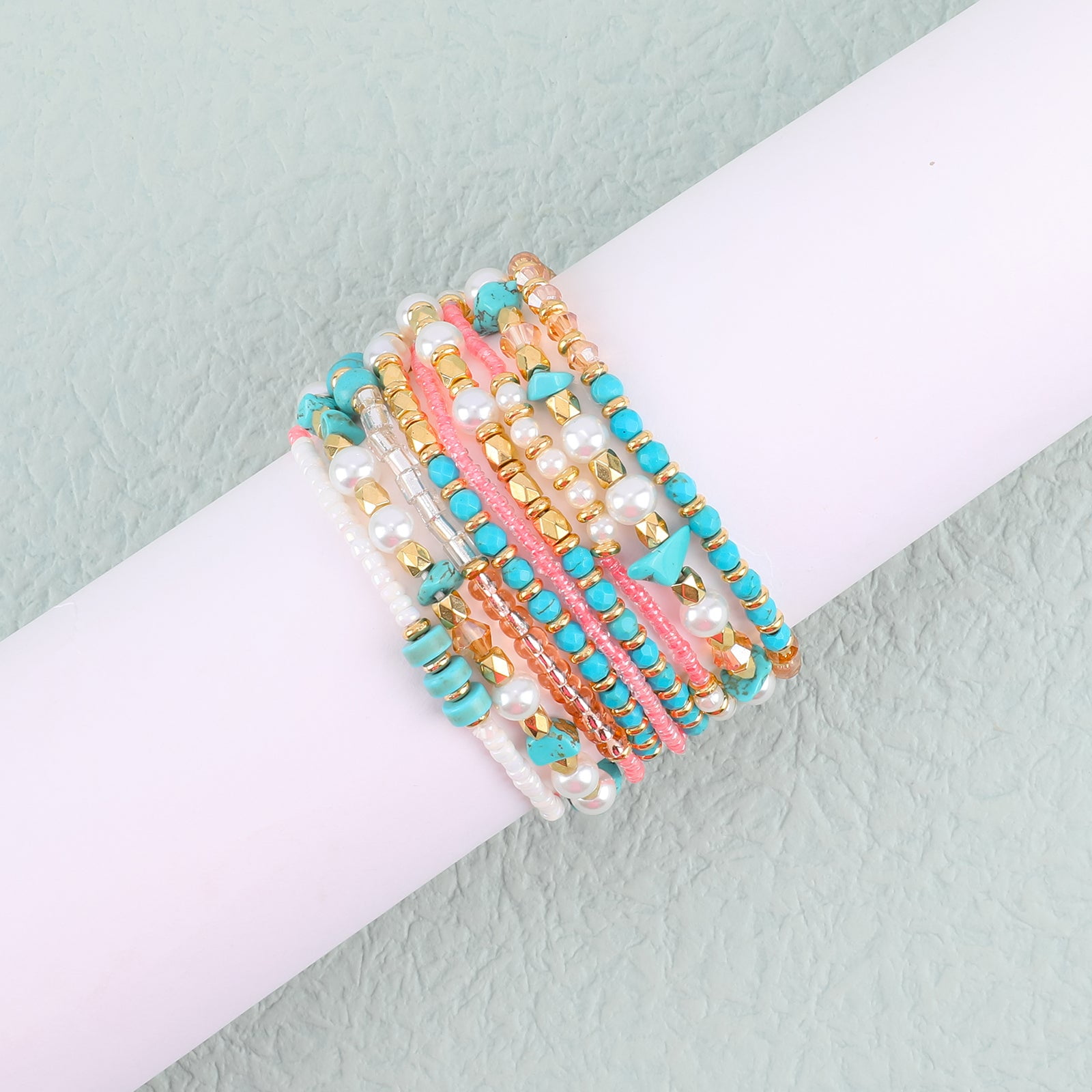 Children Soft Gold-tone Bracelet Set with Genuine Stone Beads - Walmart.com