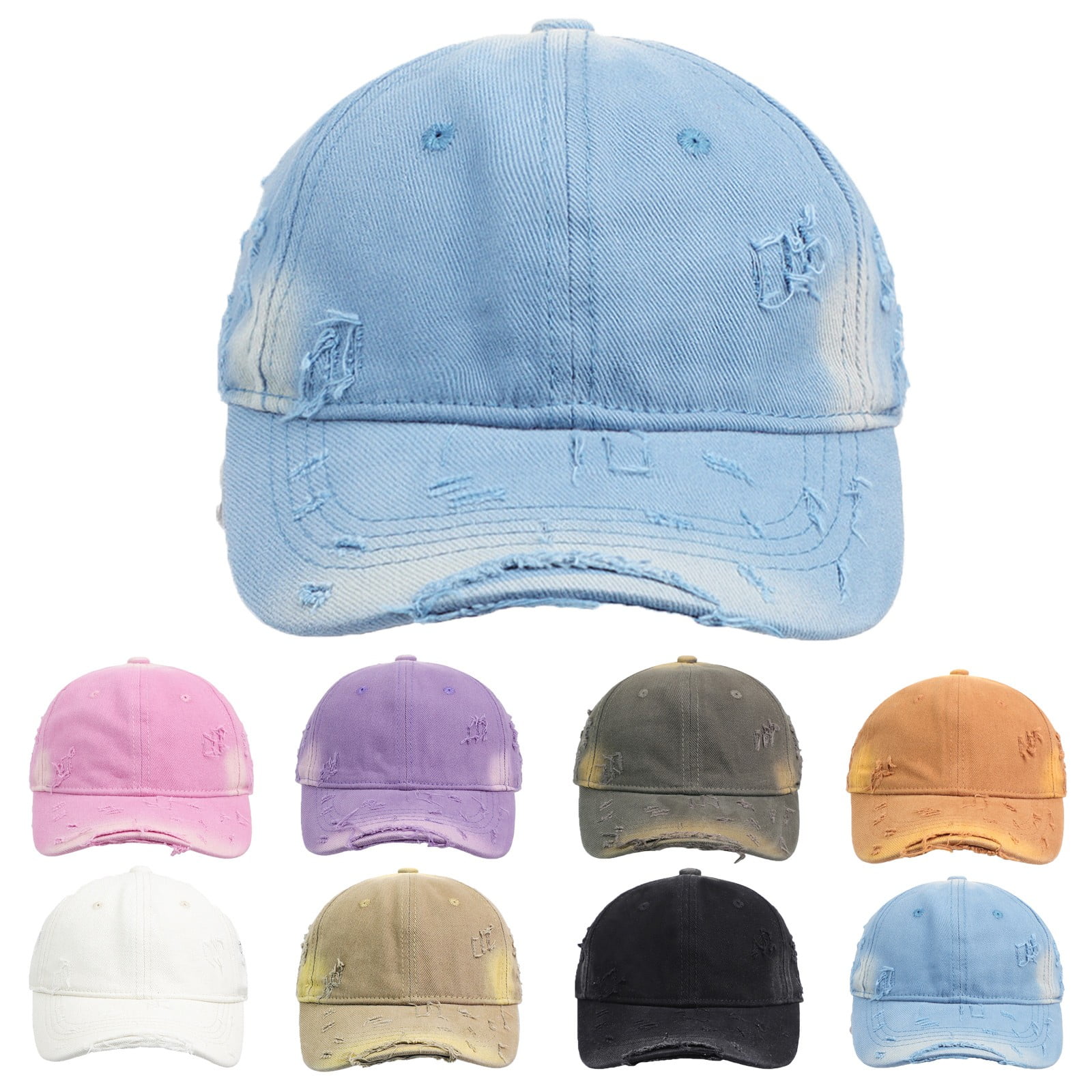 Children Solid Color Baseball Cap With Holes For Sunshade Leisure Wear ...