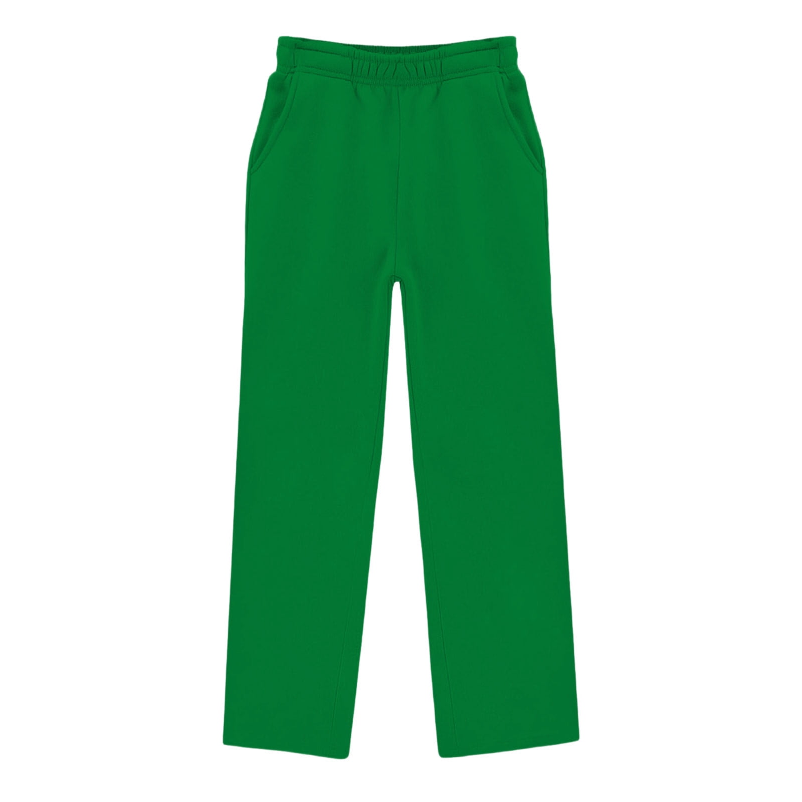 Children Solid Color Wide Leg Pants Elastic Waist Casual Loose Trousers ...