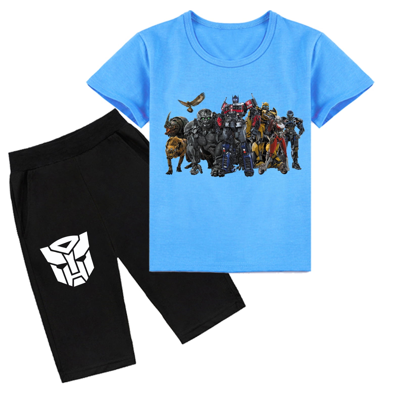 Children Sporty Transformers Cotton Short Sleeve T-shirt and Shorts ...