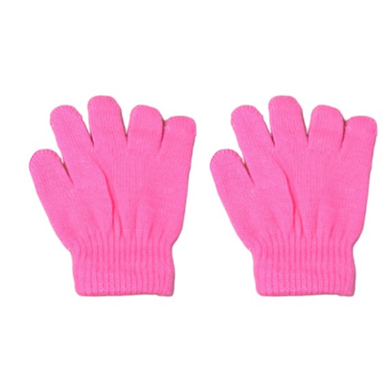 Children Stretchy Knitted Gloves Versatile Full Finger Gloves Fun ...